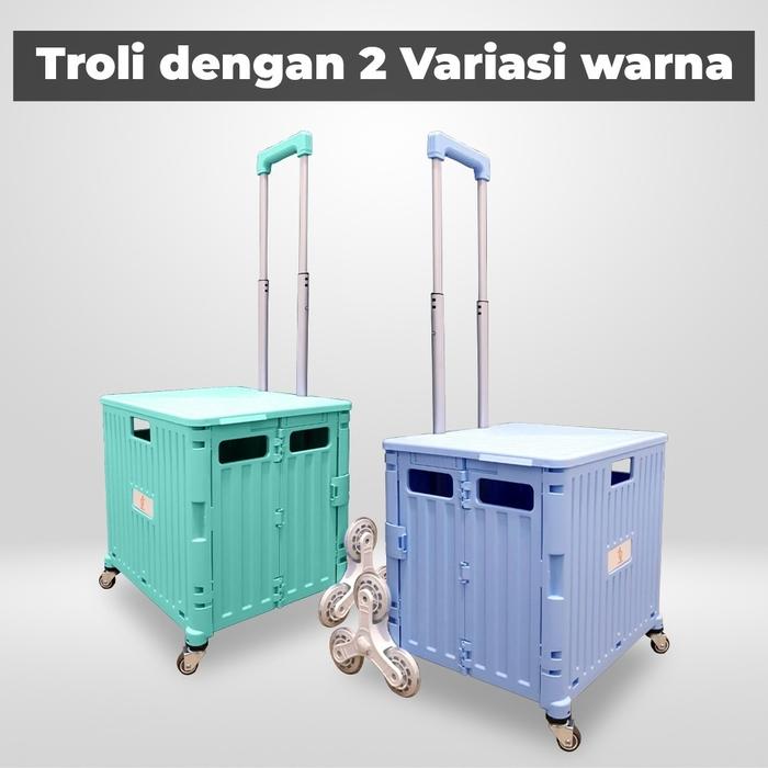 Jual MERDEKA NEW PRODUK Folded Shopping Trolley Troli LGC-8 Serbaguna ...