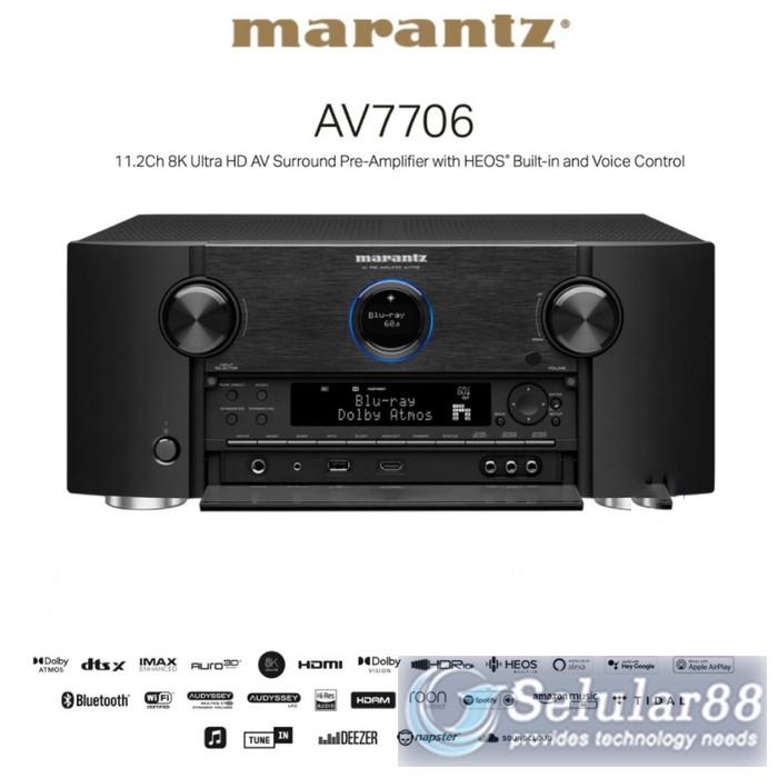Marantz AV7706 8K Dolby Atmos DTS X Home Theatre Surround Processor - Shop | Tokopedia