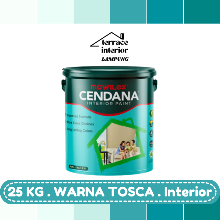 Jual Cat Tembok Mowilex Cendana Interior Warna Tosca 25 kg - Fresh Mint ...