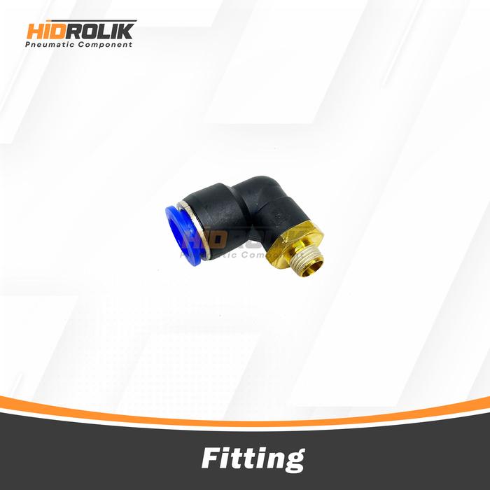 Jual Fitting Elbow Pneumatic PL 04-M5 Selang 4mm Drat 5mm / M5 - MPL-04 ...