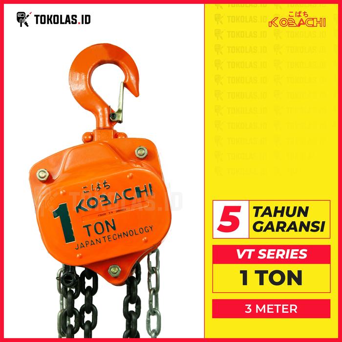 Jual Chain Block / Takel / Katrol Kobachi Japan 1 Ton x 3 5 10 15 Meter ...