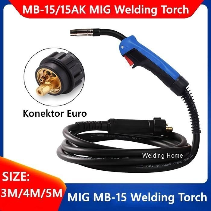 Jual MB15 MB-15 Mig Stang Las Welding Torch CO Tipe Binzel 3M 4M 5M 3 ...