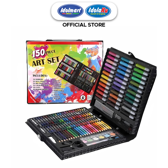 Jual IDOLAKU Crayon Set 150 Pcs Pensil Warna Set Mewarnai - Kota ...