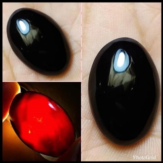 Batu Akik Yaman Wulung Hitam Tembus Warna Merah B267 - Shop | Tokopedia