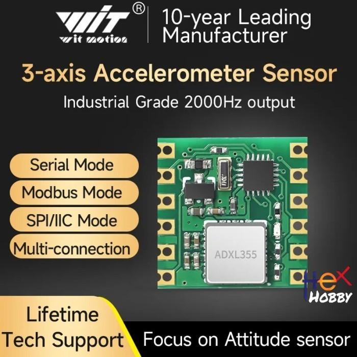 Promo WitMotion Modul Sensor Accelerometer 3-axis ADXL375/ADXL357 ...