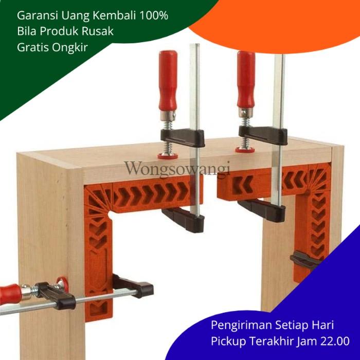 Jual Corner Clamp Penjepit Sudut Frame Kaca Kayu Angle 90 Derajat - Red ...