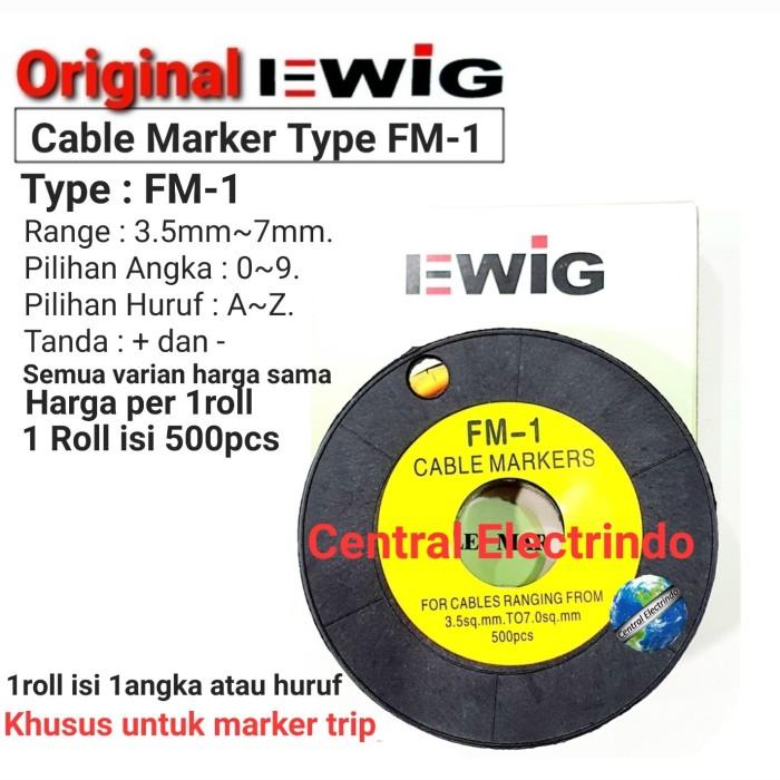 Jual Kabel Marker Cable Marker FM-1 1roll isi 500pcs Untuk Marker Strip ...