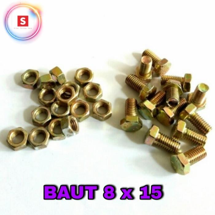Baut Kuning 8x15 Siku Lubang - Shop | Tokopedia