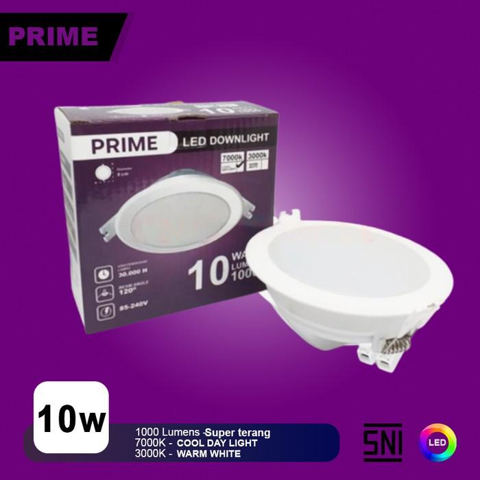 Jual PRIME Lampu Downlight LED 10 Watt Cool White / Warm White SNI 4 ...