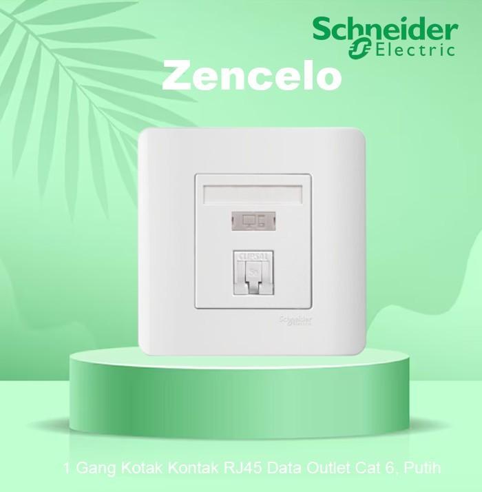 Jual Schneider Electric Wiring ZENcelo 1 Gang Kotak Kontak RJ45 Data ...