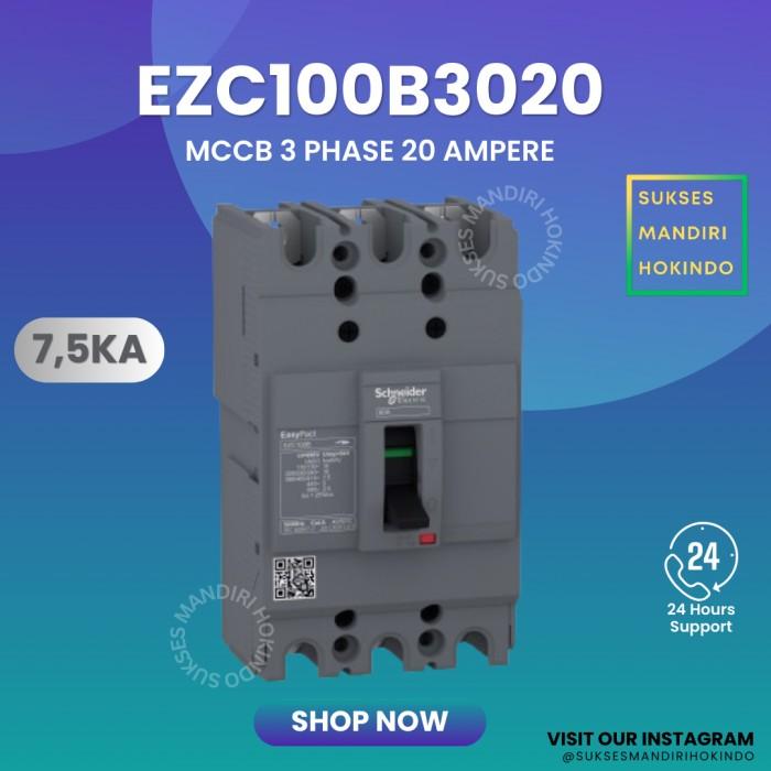 Jual MCCB 3 Phase 20 Ampere 3p 20a Original SNI Schneider EasyPact EZC ...