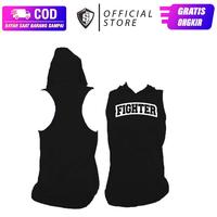 Promo Kaos Fitnes Musclefit Fighter MMA Stretch - binarga navy, L - Kab ...