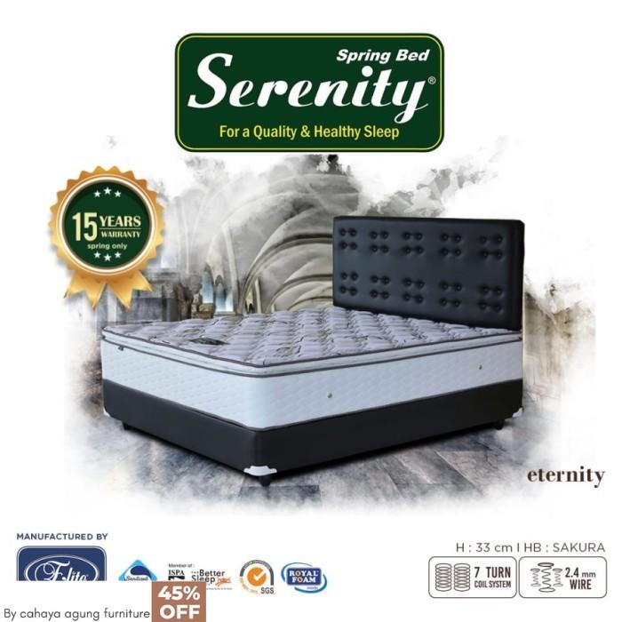 Promo springbed elite serenity eternity full set original bonus 2 ...