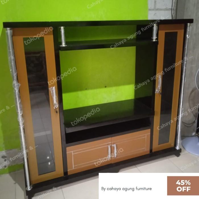 Jual Bufet Avanza 160 minimalis tiang stainless melamic duco warna kayu ...