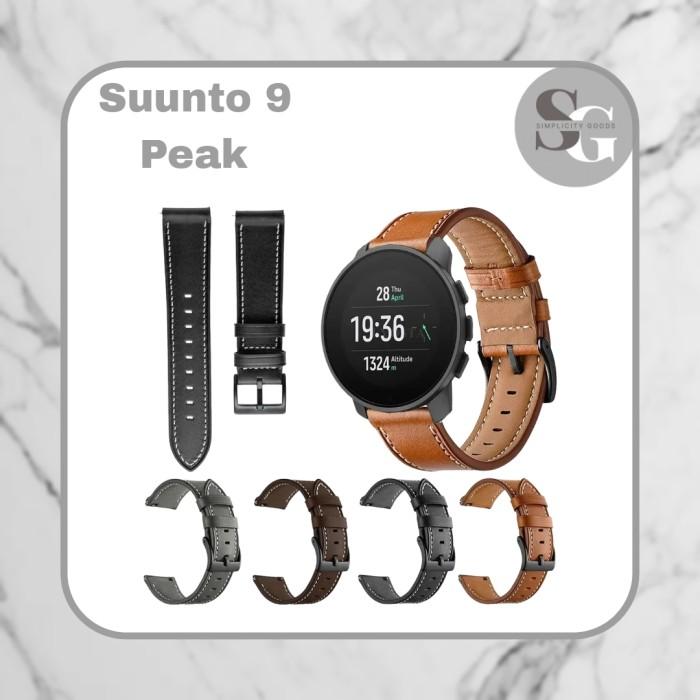 Jual STRAP SUUNTO 9 PEAK SMART WATCH W3 LEATHER TALI JAM TANGAN 22MM ...