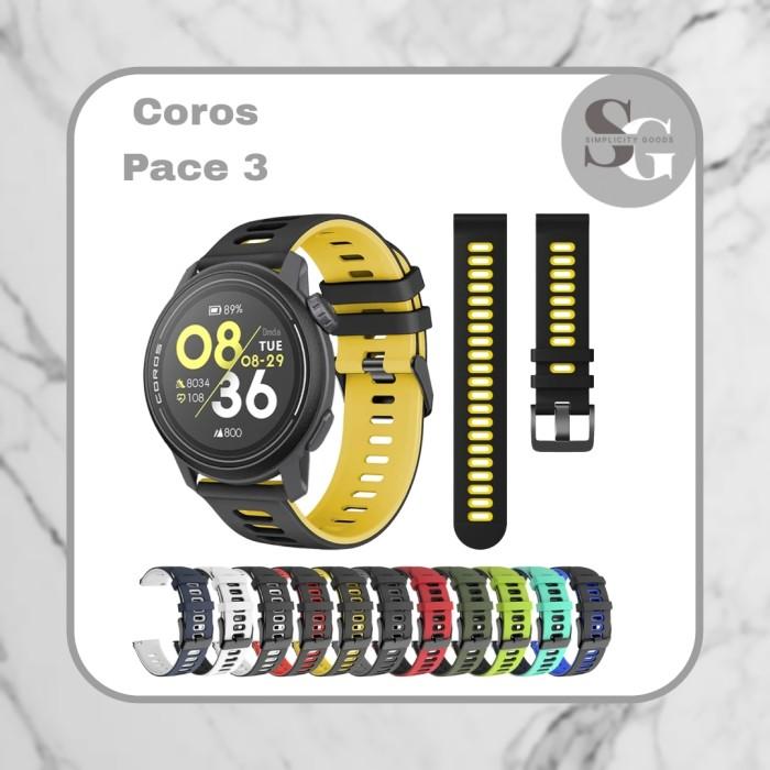 Jual COROS PACE 3 STRAP SMART WATCH DUAL COLOR SILICONE TALI JAM 22MM ...