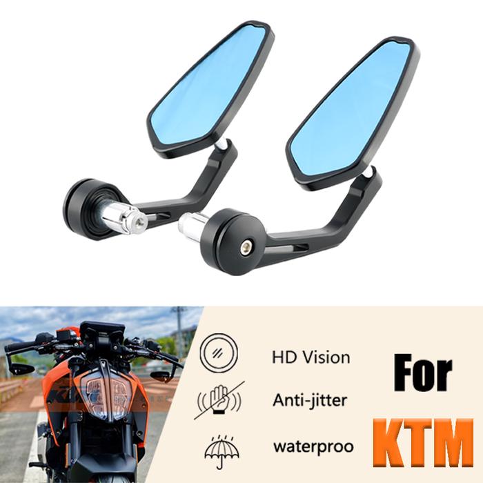 Jual CNC Motorcycle Rear View Side Mirrors Handlebar End Mirror ...