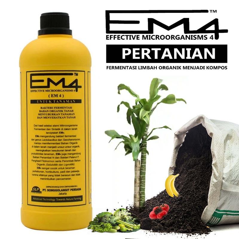 EM4 Pertanian prebiotik fermentasi organik menjadi pupuk 250ml - Shop ...