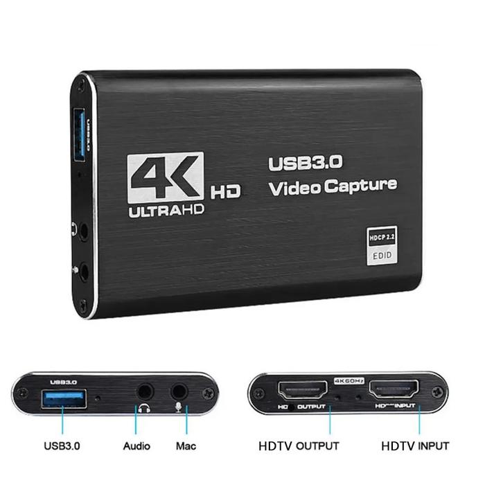 Jual 4K USB 3.0 Video Capture Card HDMI-compatible 1080P 60fps HD Video ...