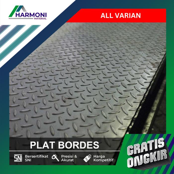 Jual Plat Besi Bordes / Kembang / checkered plate Tebal 0.7mm 1mm 1.5mm ...
