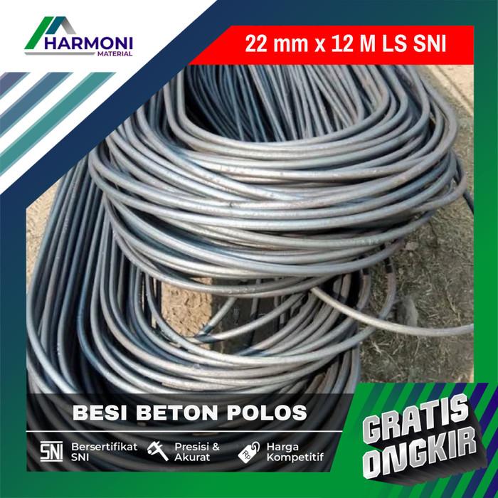 Jual Besi Beton Polos 22 mm Panjang 12 Meter Merek LS SNI Plain Bar ...