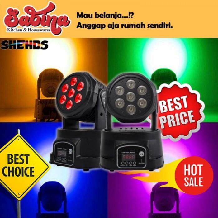 Lampu Sorot LED Disco DJ Dance Club Moving Head light 10W Portable ...