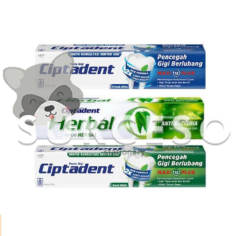 CIPTADENT Toothpaste 75g Tube Kecil / Pasta Gigi Dewasa Satuan Murah ...