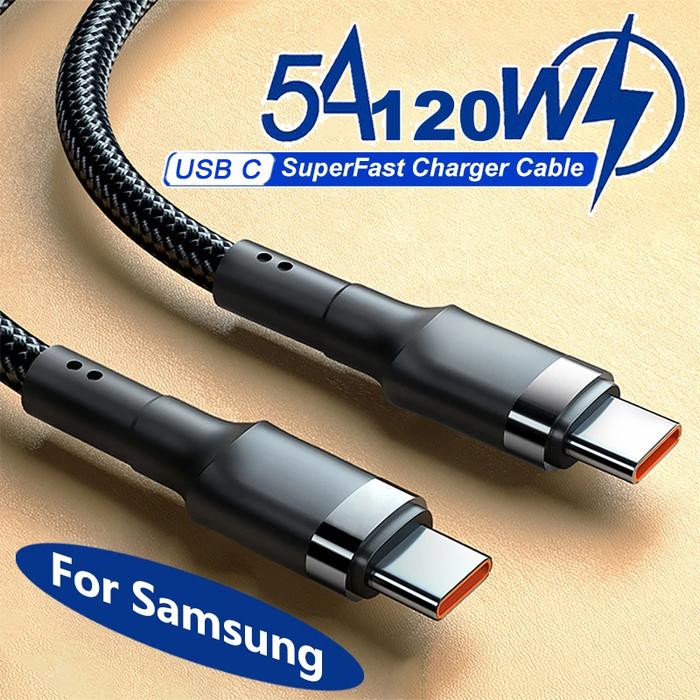 Jual PD 120W Type C Super Fast Charging Cable For Samsung S24 S23 S22 ...