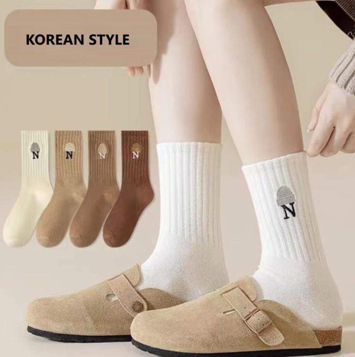 Jual KK310 Kaos Kaki Wanita Panjang Korea Retro N Style Women Socks ...