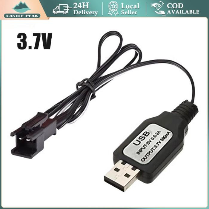 Kabel Charger Kabel Cas USB Baterai Mainan Mobil RC Socket Hitam 2Pin 3 ...