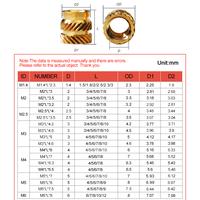 Jual Brass Insert Nut M2 M2.5 M3 M4 M5 M6 Metric Thread 3D Printer Heat ...