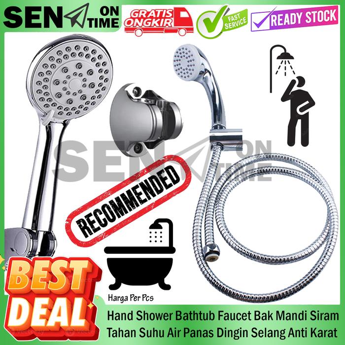 Jual Hand Shower Sembur Semprot Set 5 Speed Alat Kamar Mandi Five ...