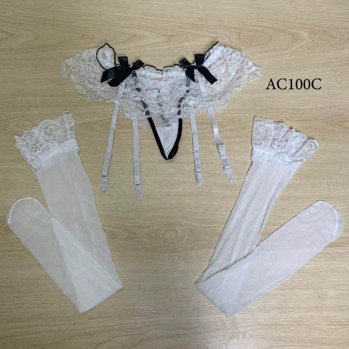 Garter Belt Stocking Renda Aksesories Premium Lingerie Putih - Shop ...