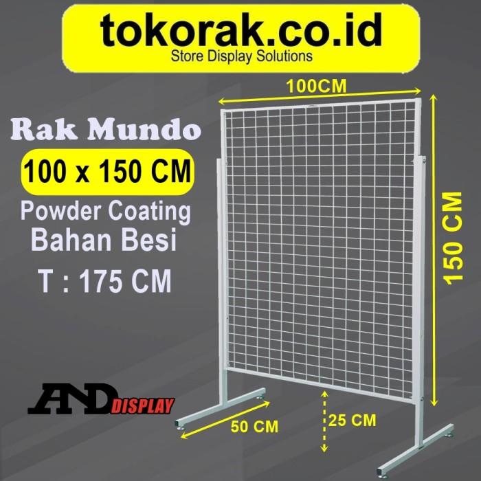 Jual RAK MUNDO 100 X 150 CM DISPLAY KAKI RAM JARING DINDING CANTOLAN ...