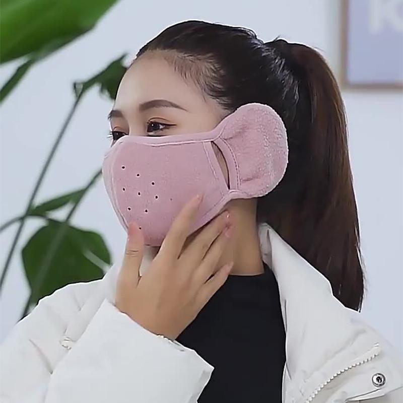 Thermal Half Face Cover Winter Skiing Cycling Sport Mask Earmuff Men ...