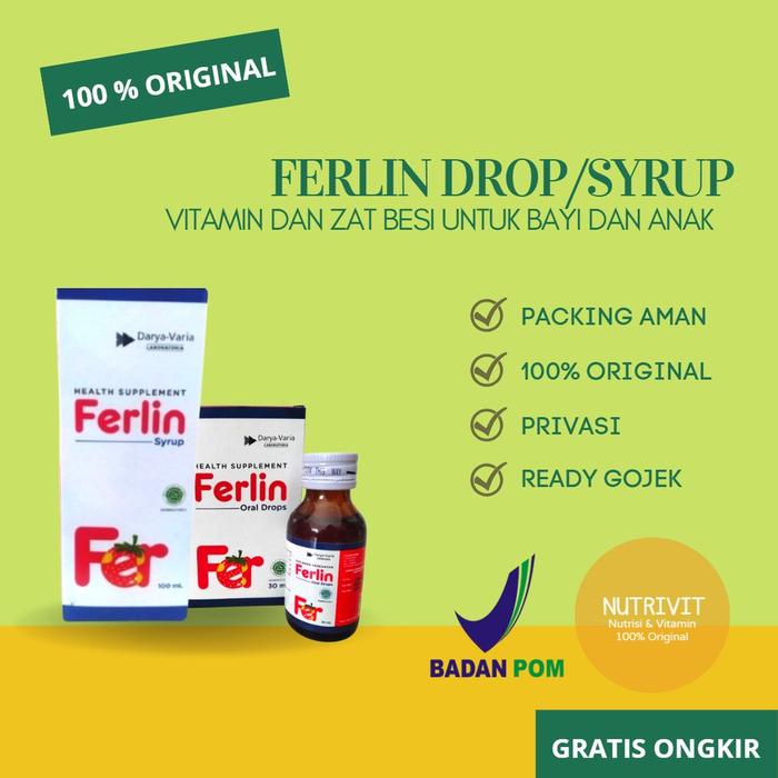 Jual Ferlin Drop/Syrup Suplemen Zat Besi - DROP - Jakarta Selatan ...