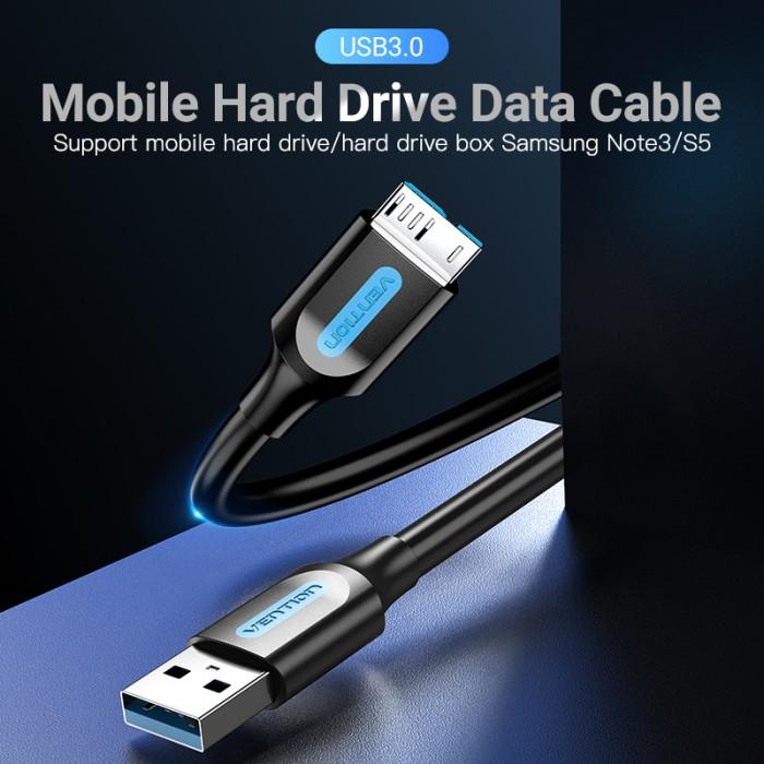 Vention Kabel Data USB 3.0 Micro B to Hardisk PVC - COP - Shop | Tokopedia