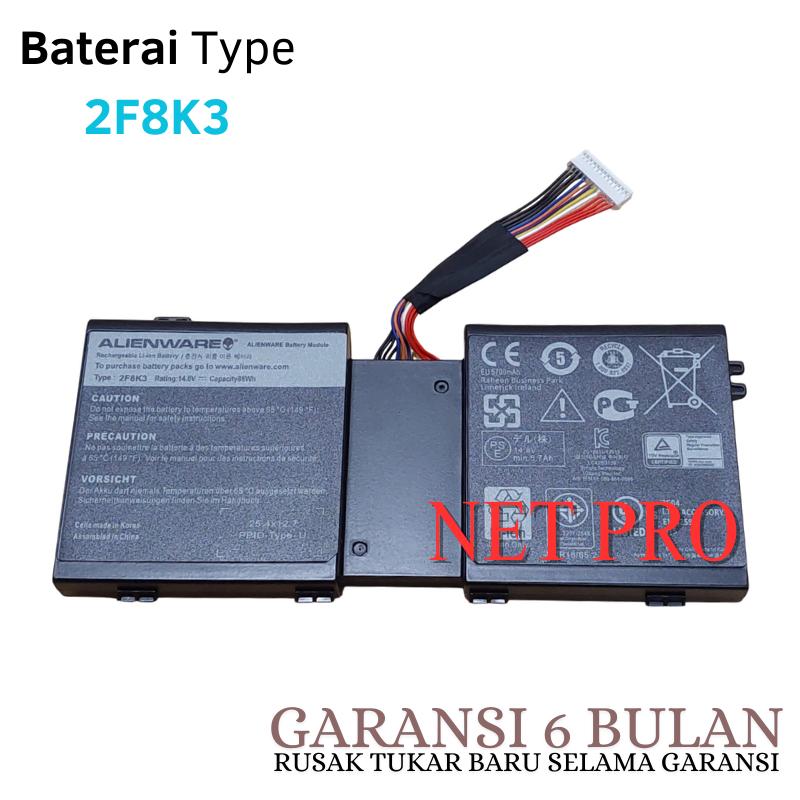 Baterai Batre Laptop Alienware 17 18 18X M17 M18 Type 2F8K3 -NP - Shop ...