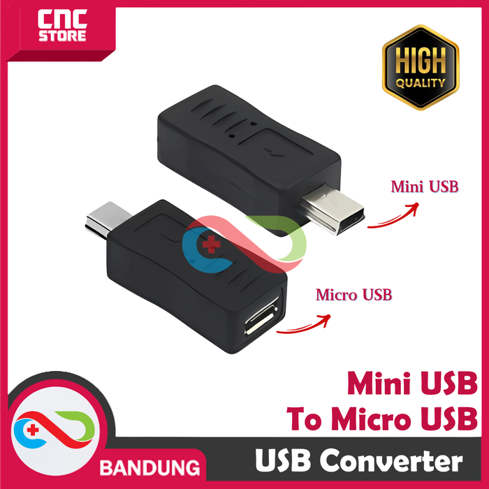Jual CONVERTER MINI USB TO MICRO USB ADAPTER HP ARDUINO ESP STM32 ...
