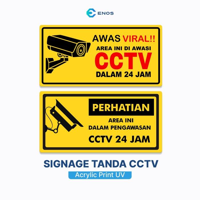 SIGN / SIGNAGE / TANDA / PERHATIAN CCTV AKRILIK PRINTED - Shop | Tokopedia