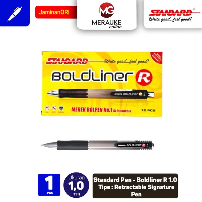 Jual Ballpoint STANDARD Boldliner R Hitam 1.0mm (Satuan) - Kota Bandung ...