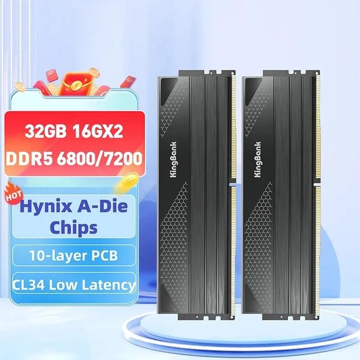 Jual KingBank Hynix A- die Chip Memoria Ram DDR5 16GBx2 7200 6800 MHz ...