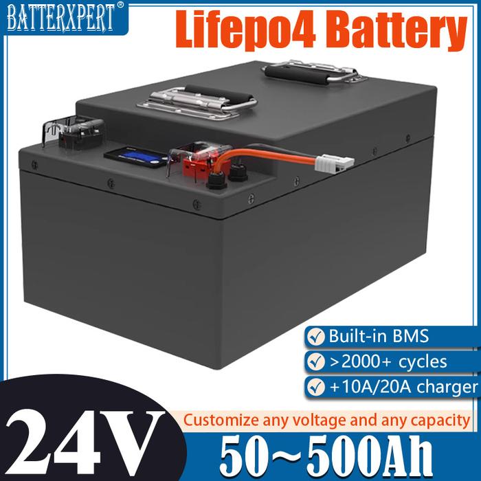 Jual 24V Lifepo4 Battery 100Ah 50Ah 150Ah 200Ah 300Ah 400Ah 500Ah ...