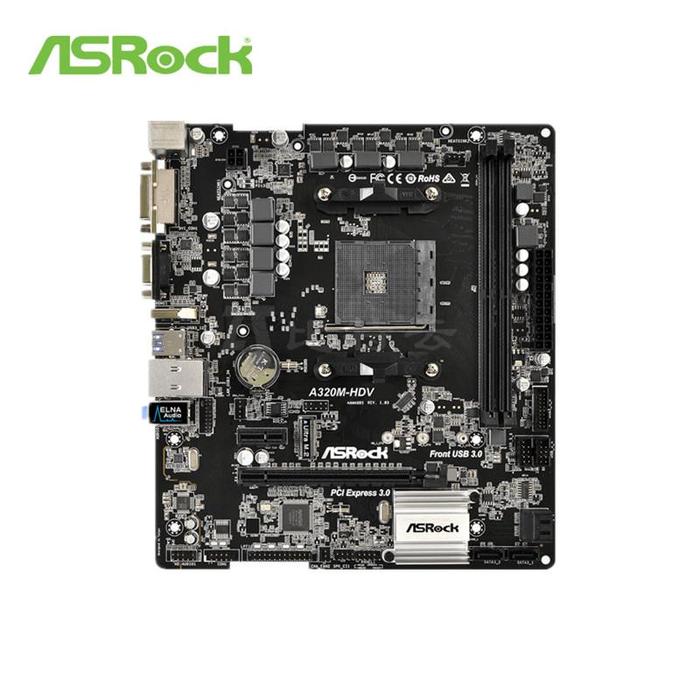 Jual 2025 ASROCK AMD A320 Chipset AM4 Interface A320M-HDV Desktop PC ...