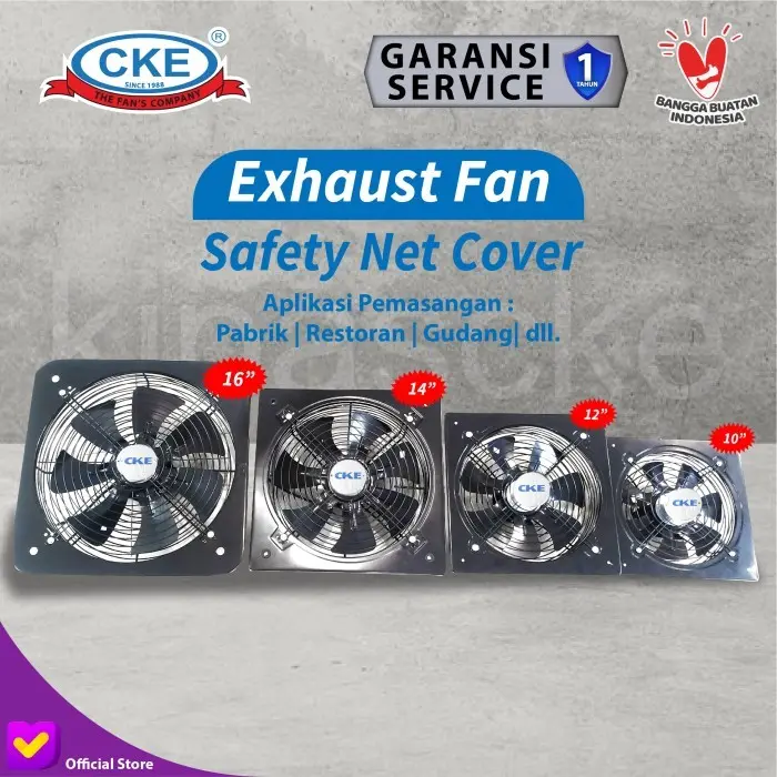 CKE Wall Exhaust Fan 16 Inch Kipas Exhaust Fan Dinding Industrial 16 ...