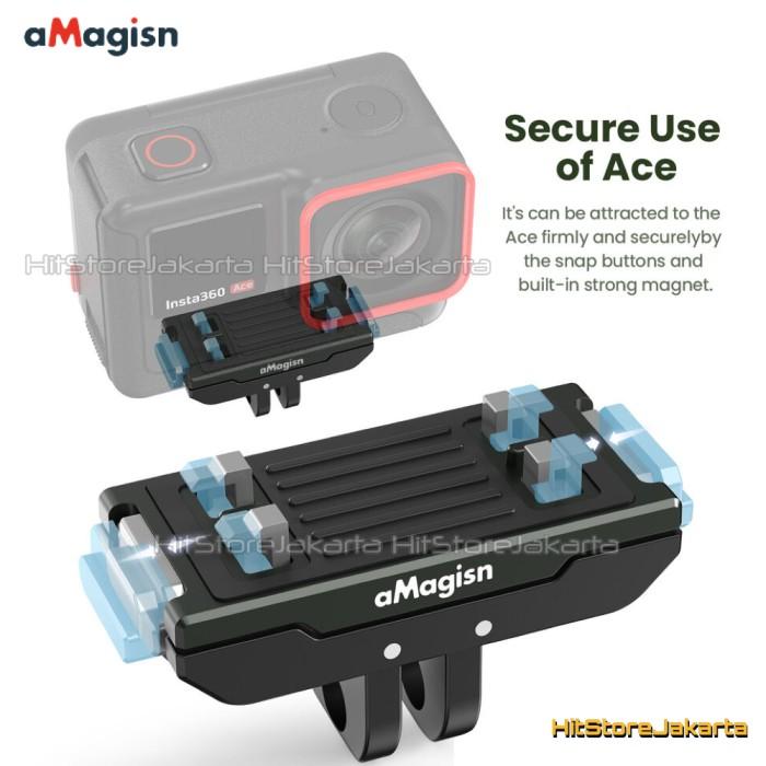 New Amagisn Metal Magnetic Quick Release Mount For Insta 360 Ace Pro ...