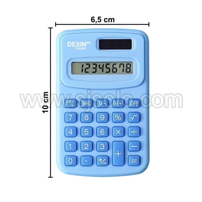 Kalkulator Dexin DX-888 Mini Saku Pocket Calculator Kecil Warna Pastel ...