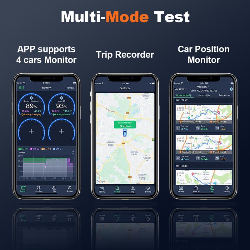 ANCEL BM200 12V Car Battery Monitor 12V Battery Health Monitoring ...