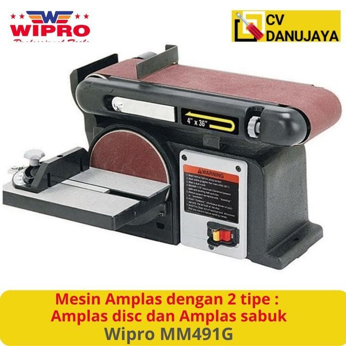 Mesin Amplas Alat Gosok Duduk Disk Sabuk Belt Sander Wipro MM491G ...