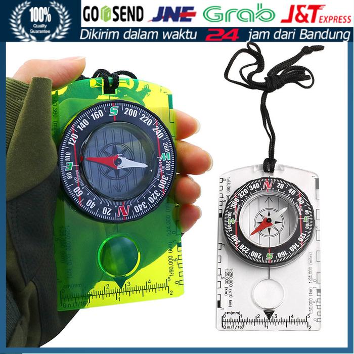 Promo Compass Kompas Acrylic Outdoor Hiking Ruler Map Compass Camping ...